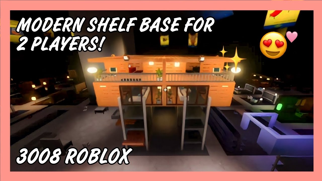 I MADE A MODERN SHELF BASE FOR 2 PLAYERS IN 3008 ROBLOX! 💗 | BASE IDEAS ...