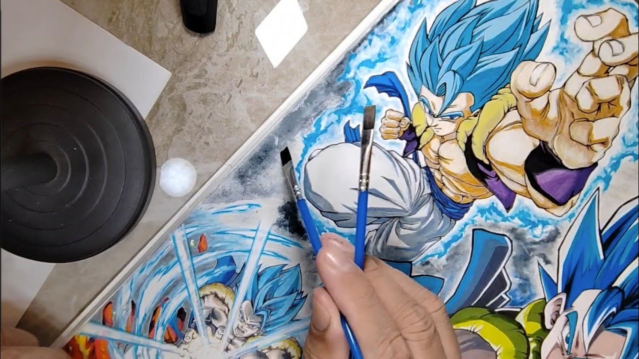 FULL LENGTH Step by Step Drawing Gogeta SS Blue in REAL TIME #video # ...