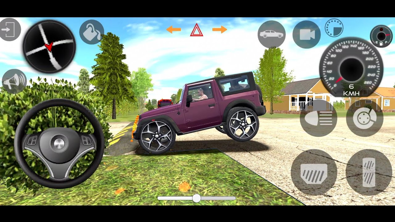 Stunts for maroon Thar Indian Cars Driving 3D 2024 || Indian Simulator ...