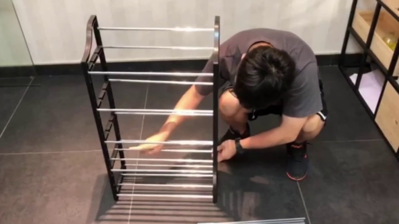 8818 Neway Stainless Steel Shoe Storage Rack Assembly Instructions ...