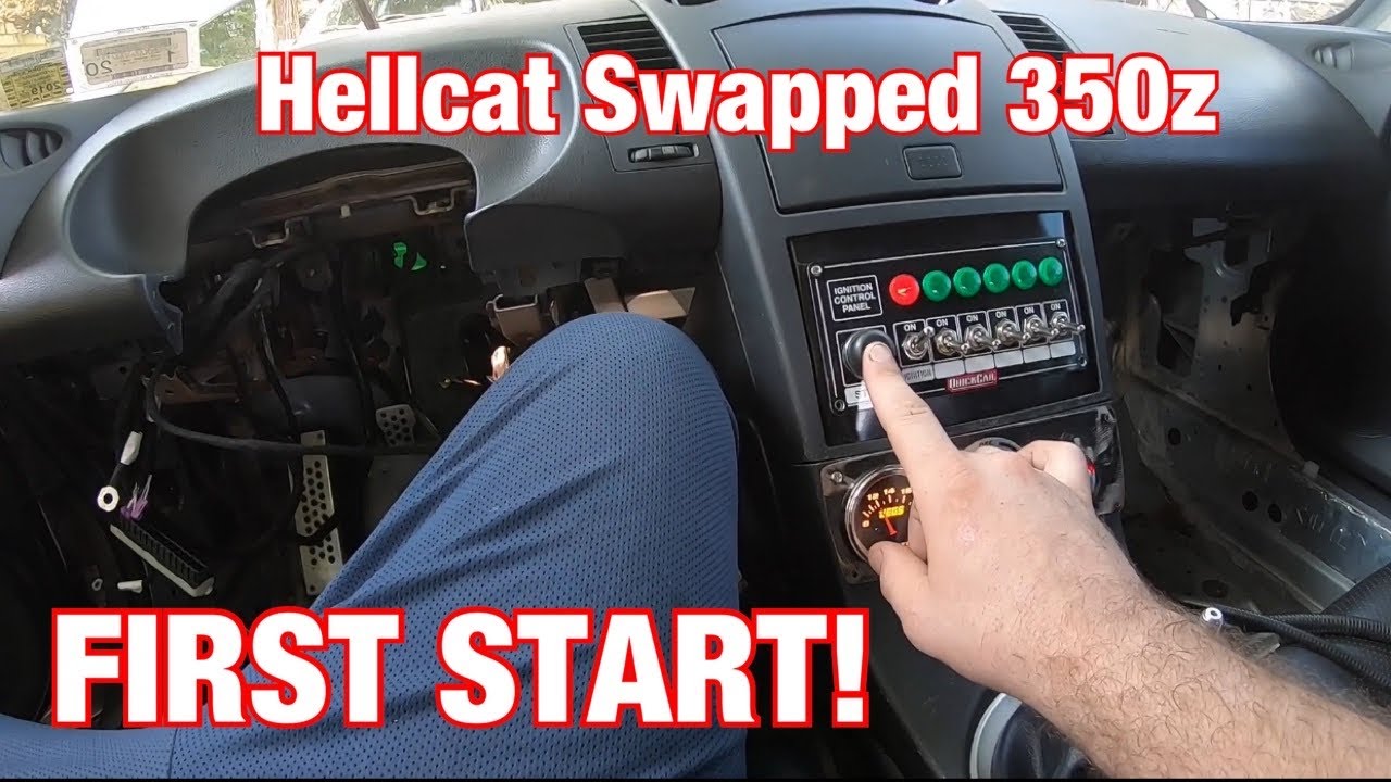 Hellcat Swapped 350Z FIRST START - YouTube