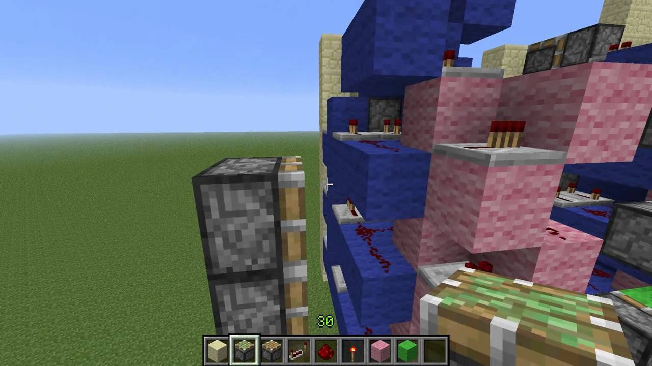[Danish] Minecraft Redstone Tutorial! Piston elevator - YouTube