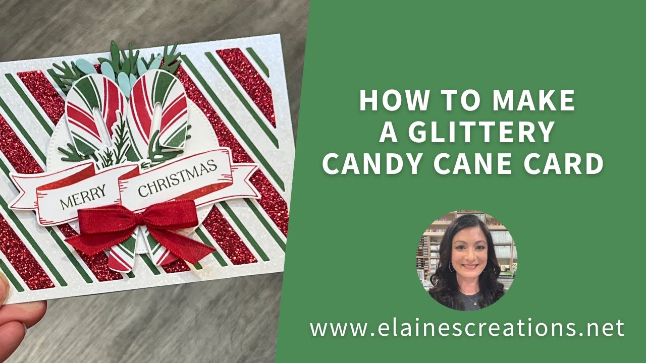 How to Make a Glittery Candy Cane Card! Sweet Stampin' - YouTube