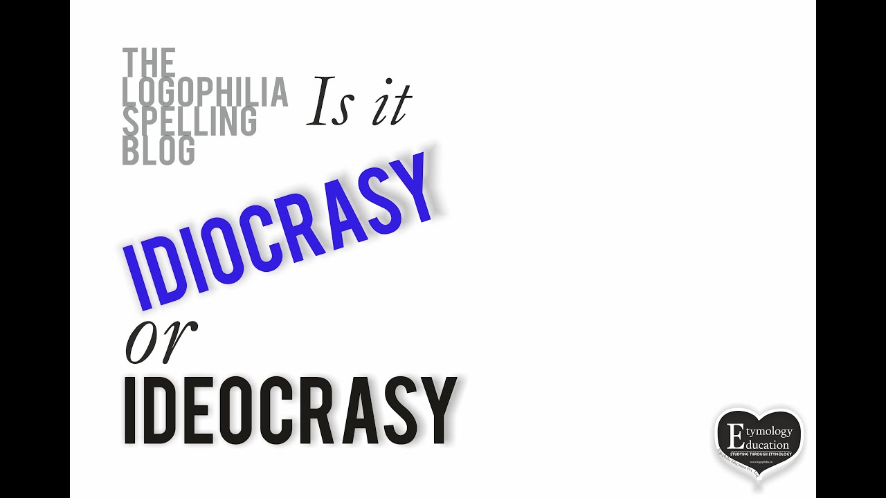 How to Spell Video: ideocrasy or idiocrasy? - YouTube