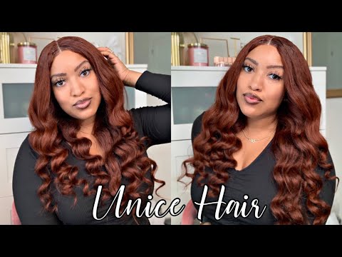 THE PERFECT FALL WIG 🍂 GINGER KINKY STRAIGHT PERFECTION ft. UNICE HAIR ...