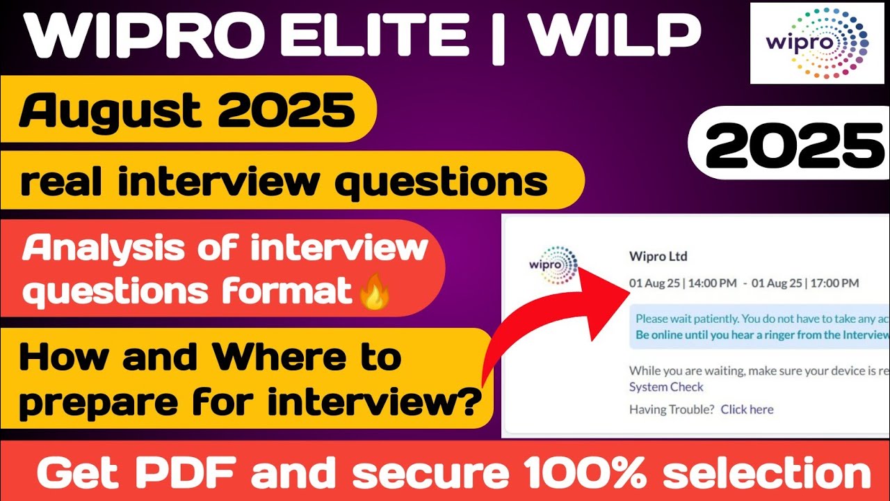 🔥WIPRO COE ELITE & WILP Real Technical Interview questions | COE ELITE ...
