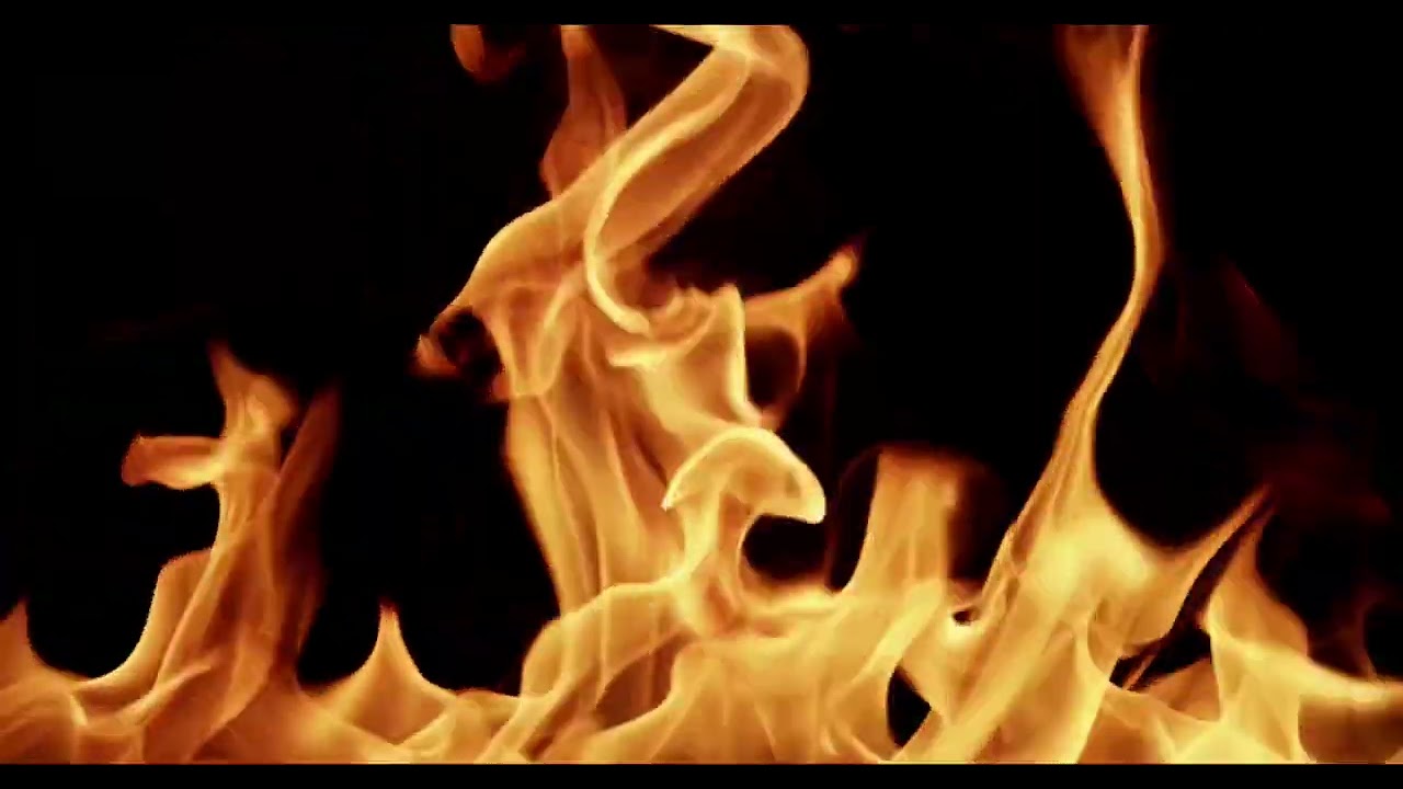 Flames Burning On Dark Background For Fossil Fuels Topics In 4K Slow Motion - YouTube