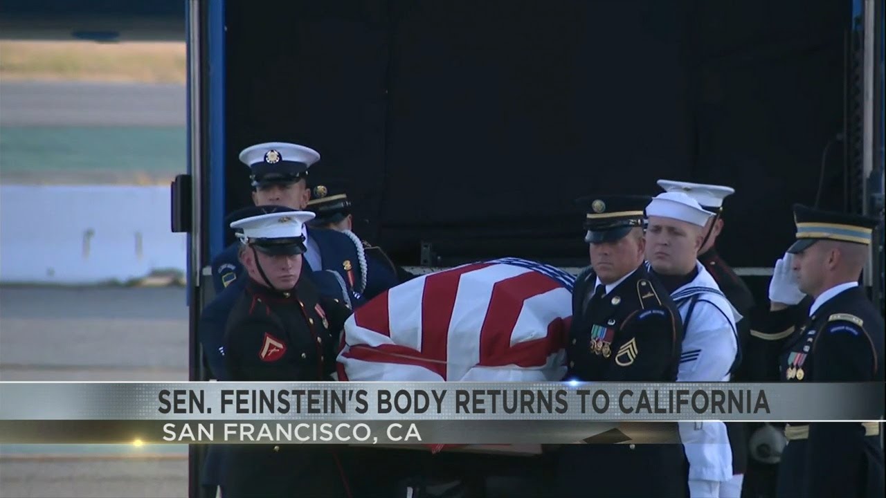 Sen. Feinstein's body returns to California - YouTube