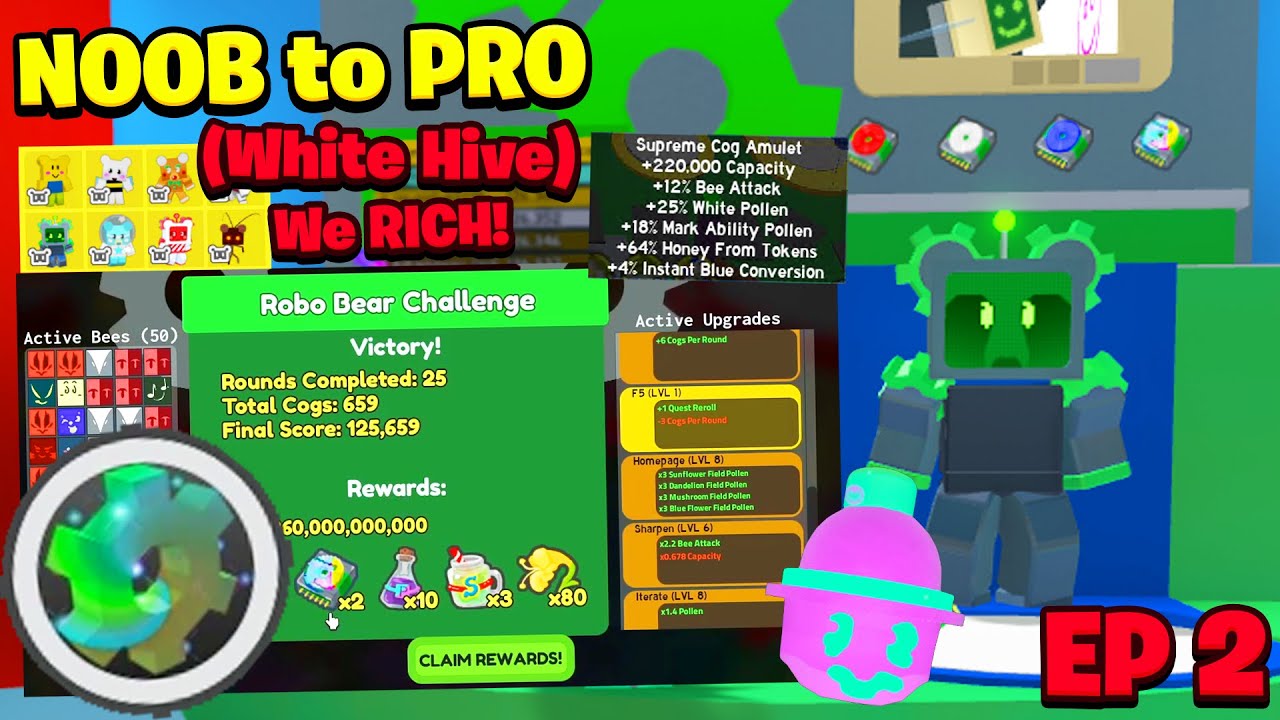 NOOB to PRO White Hive #2: PERFECT AMULET IN ROBO CHALLENGE ROUND 25 EP ...