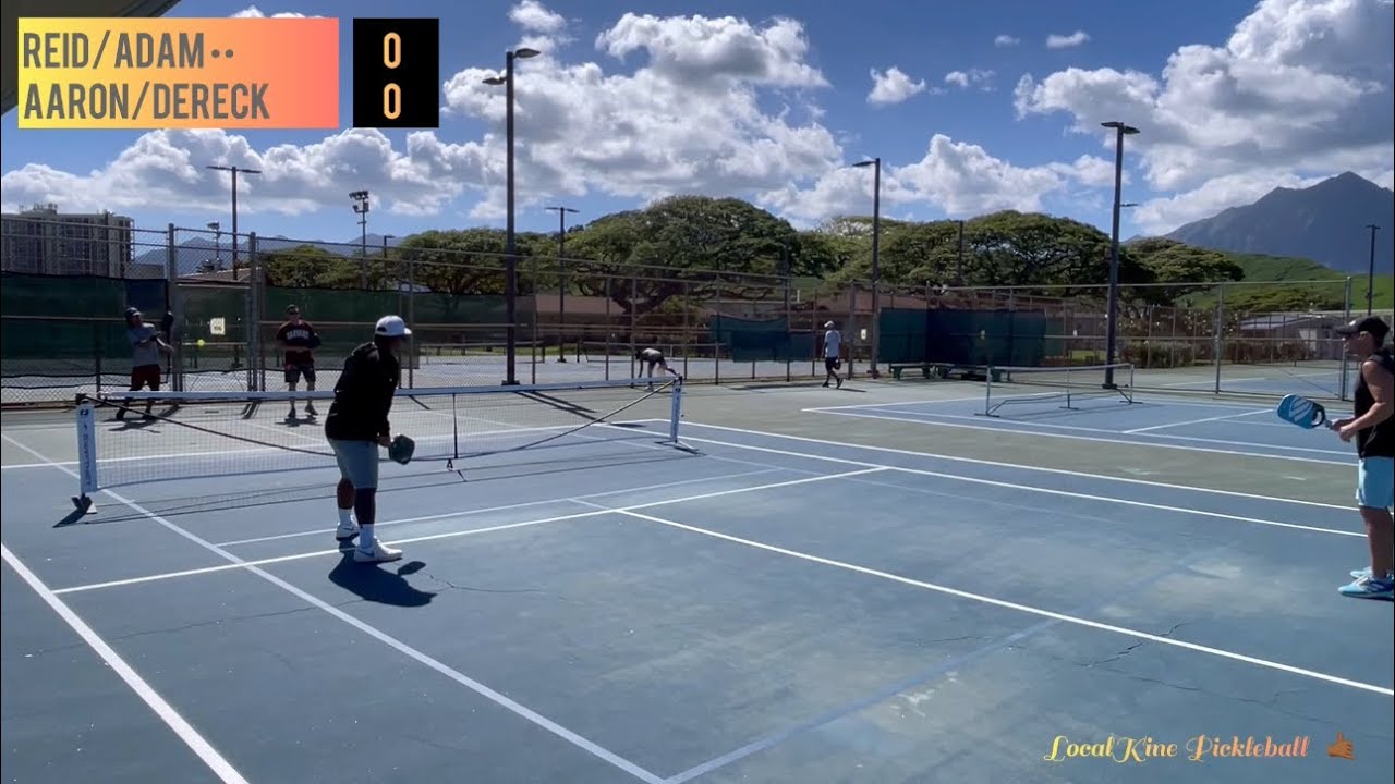 Pickleball players from Guam can jam | Doubles Reid/Adam vs Aaron ...
