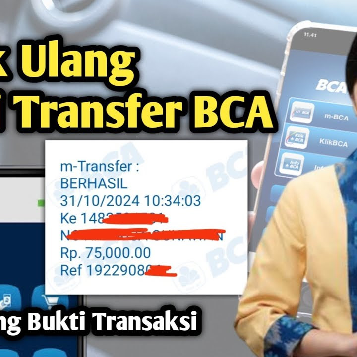 Cara Cetak Struk Transaksi M Banking BCA | Cara Melihat Bukti Transfer BCA Mobile - YouTube