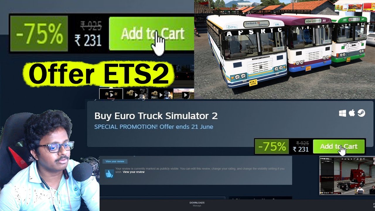 APSRTC & TSRTC Game ETS2 75% offer get it on Steam Now | Who will Play ...