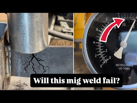 MIG weld vs hydraulic press - weld strength tests - YouTube