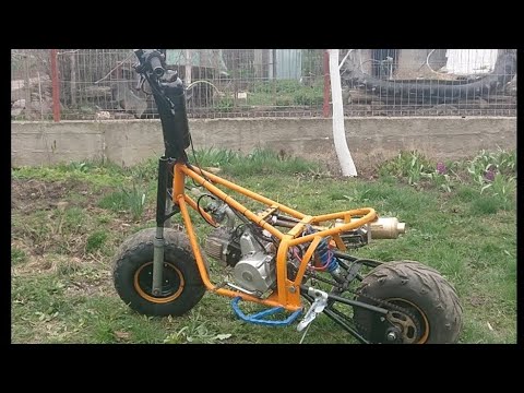 Gas powered scooter build with 125cc 4 stroke engine part 1 - YouTube