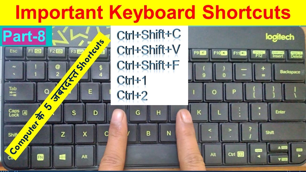 Part-8 Keyboard shortcut keys I keyboard shortcuts I Keyboard Shortcuts ...
