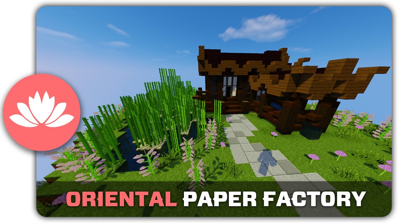 Minecraft Building Tutorial : How to build an Oriental Paper Factory ...