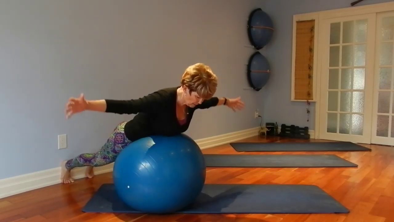Pilates 15: Pilates on the Fit Ball with Denise Galloway - YouTube