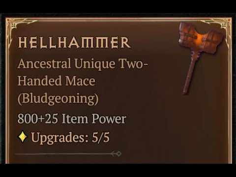 Diablo IV: Barbarian - Upheaval Hellhammer Showcase - YouTube