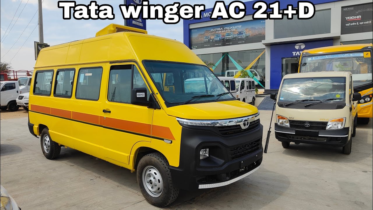 tata winger AC 21+driver seating school van company fitted ac - YouTube