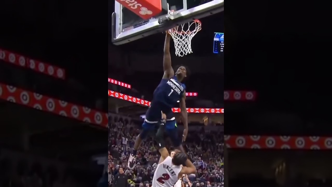 ANTHONY EDWARDS INSANE DUNK - YouTube