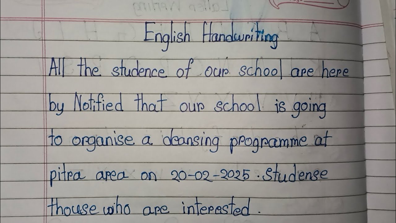 Easy to practice English handwriting/English normal handwriting - YouTube