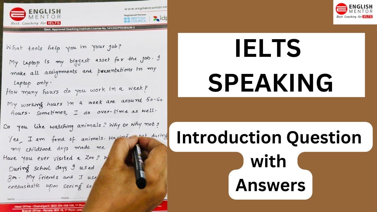 IELTS Speaking Test Part 1 - Questions with answers - YouTube