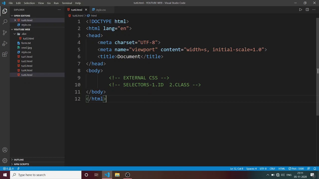 ID AND CLASS | Selectors in HTML CSS | Web Development in Hindi | #html ...