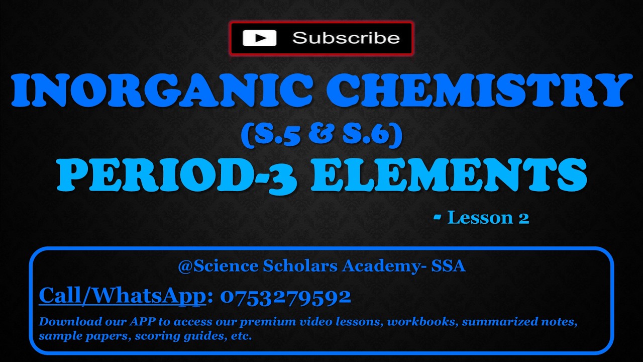 📘PERIOD 3 ELEMENTS | LESSON 2 - YouTube