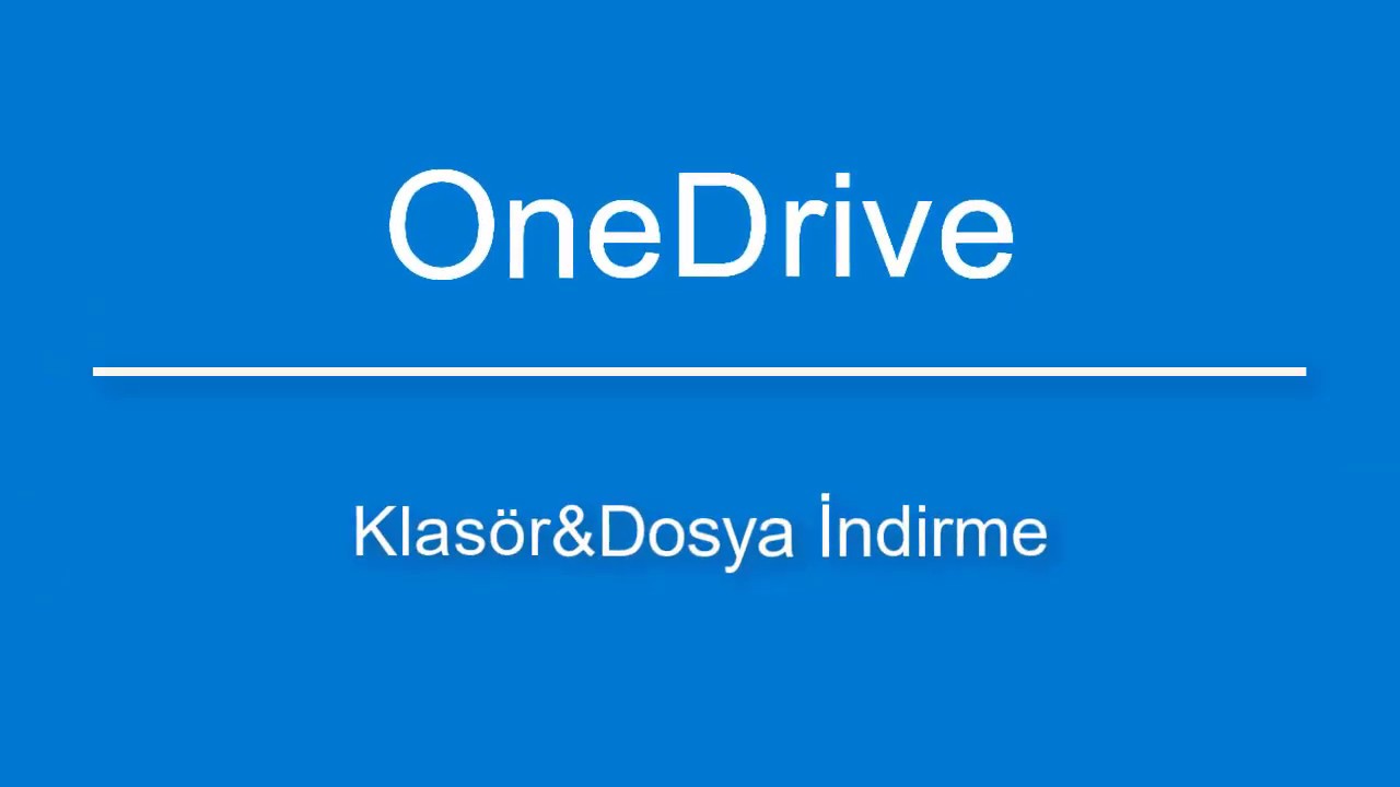 OneDrive for Business’da Klasörü ve Dosyayı İndirme - YouTube