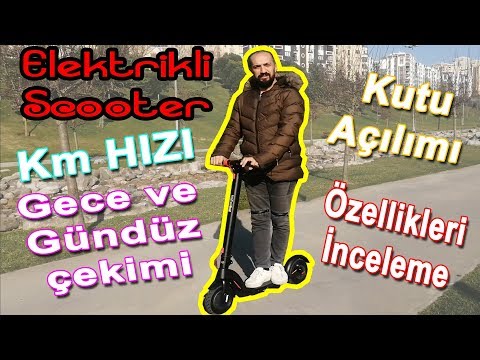 Elektrikli Scooter - Hız + gece gündüz çekimi + kutu açılımı + fiyat