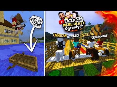 BOAT KİLL TROLLÜ VE AT YARIŞI ! - EKİP Minecraft ÖĞRENİYOR #7