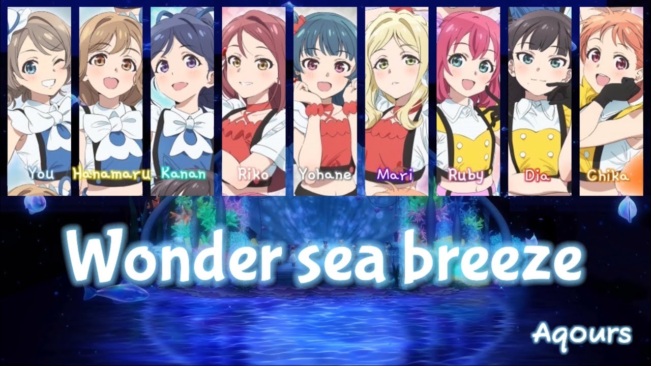 Wonder sea breeze - Aqours (Color Coded, Rom, Kan, Eng) - YouTube