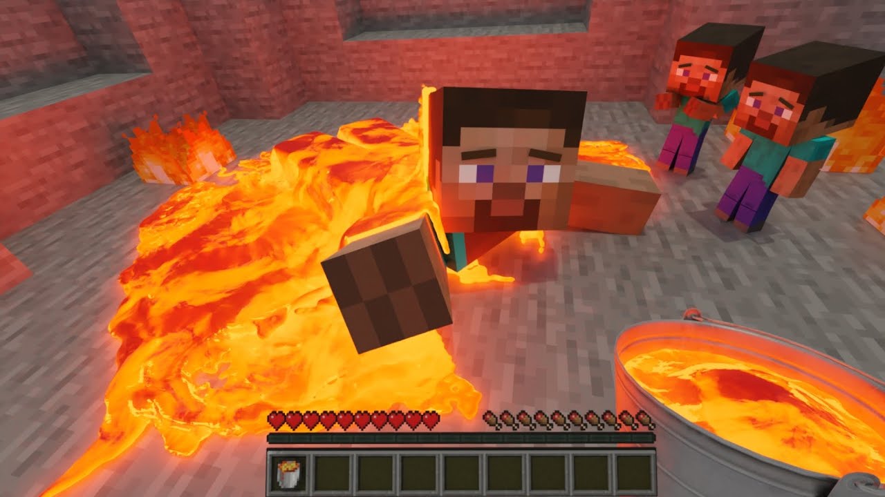 I Killed Steve with Realistic Lava in Minecraft ! - YouTube