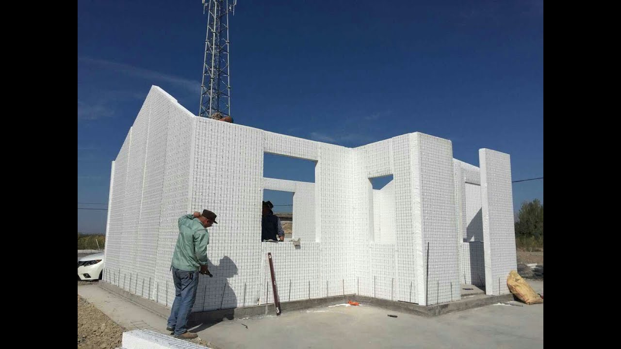 Green farm house construction system with EPS 3D panels - YouTube