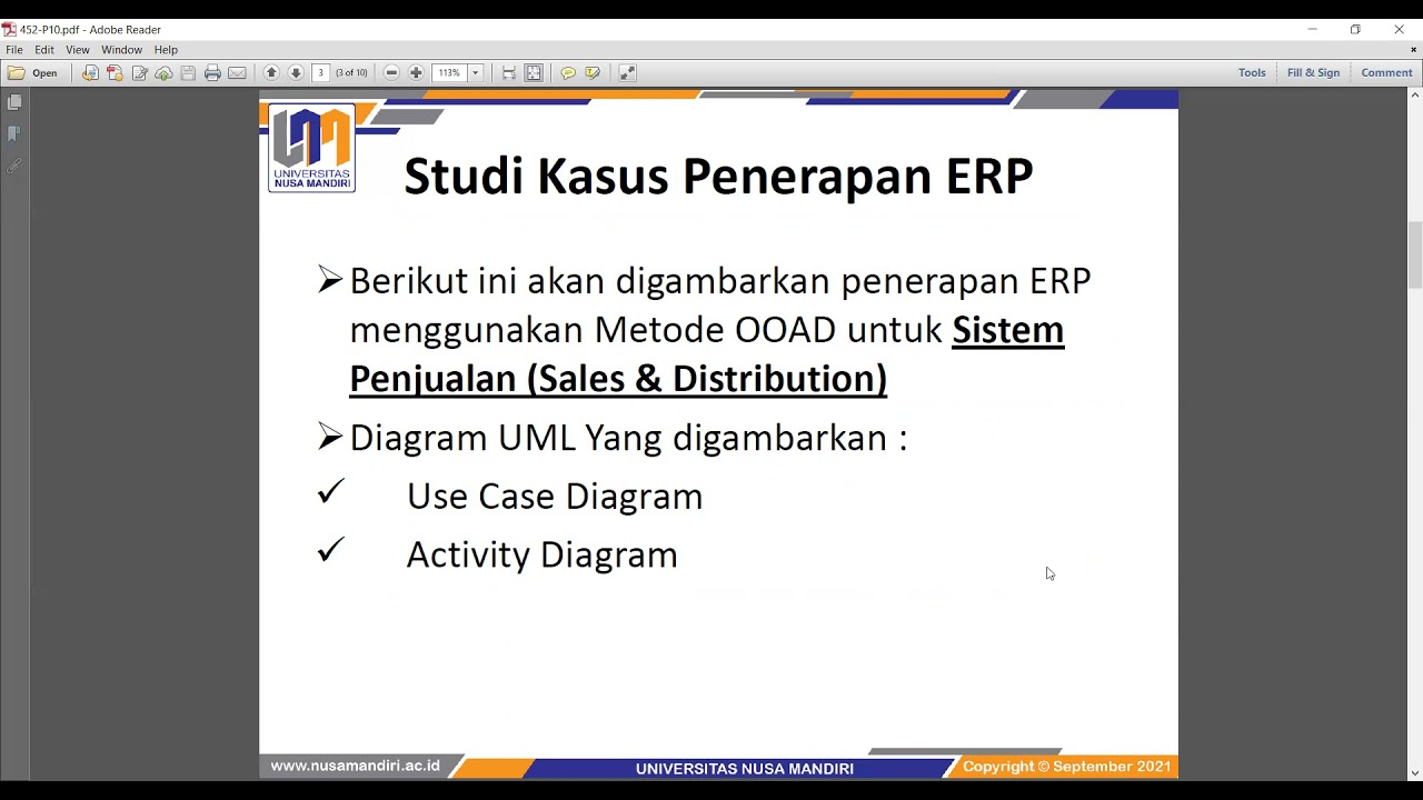 STUDI KASUS PENERAPAN ERP DENGAN MENGGUNAKAN METODE OOAD - YouTube
