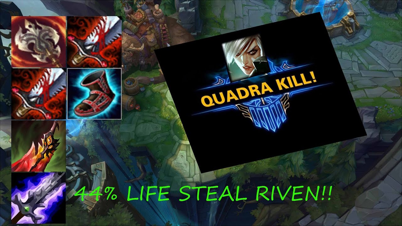 Only Life steal Riven OP! | League of Legends - YouTube