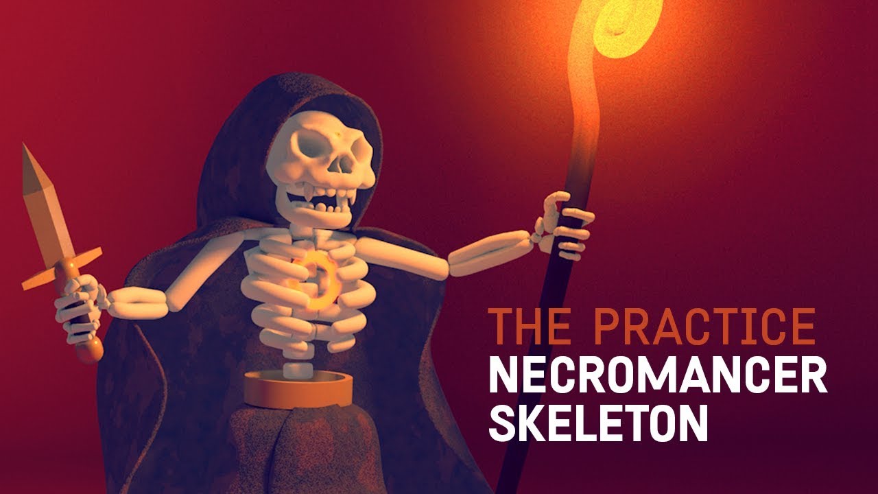 Evil Skeleton Necromancer in Cinema 4d // The Practice 93 - YouTube