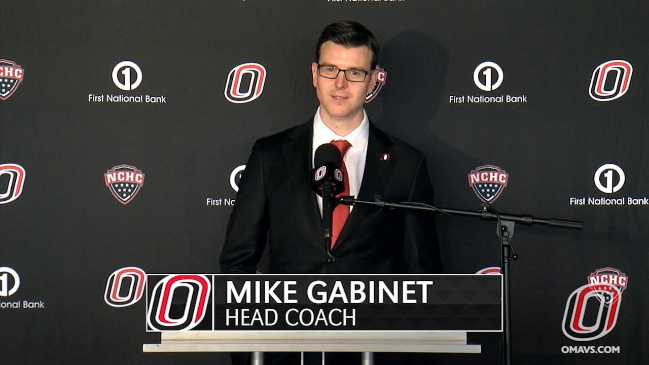 Hockey Press Conference: Mike Gabinet named Head Coach - YouTube