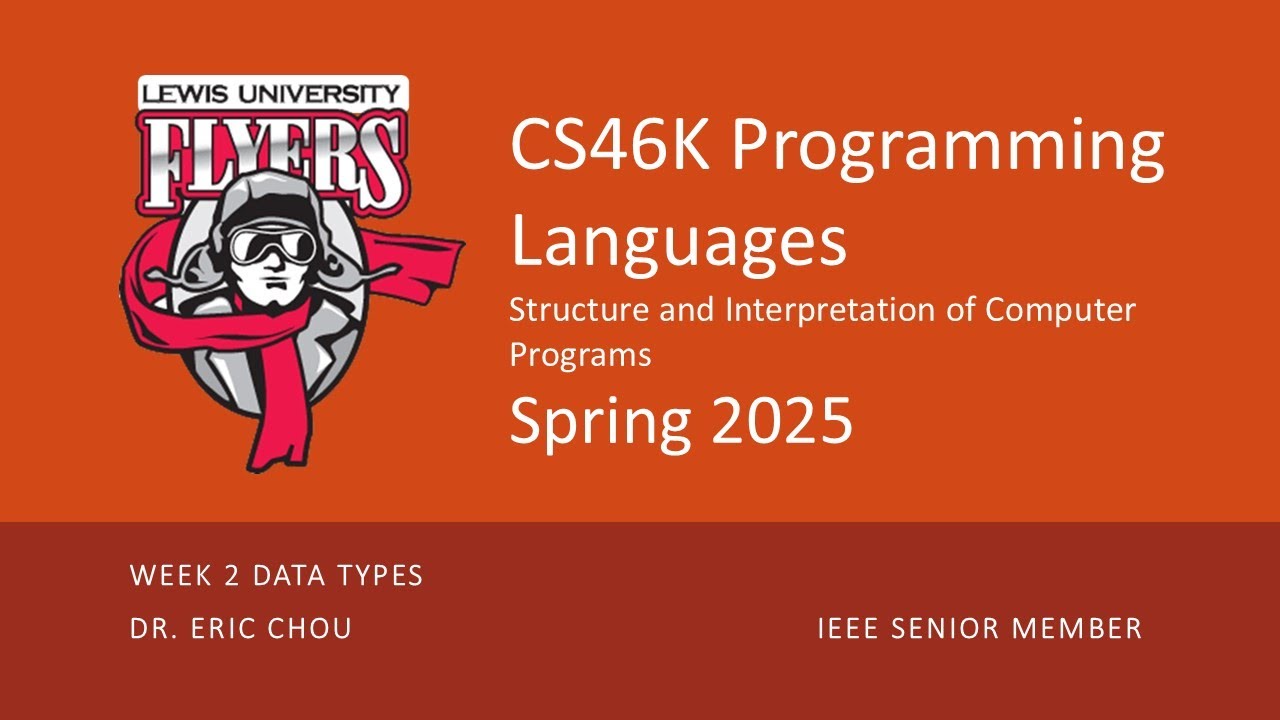 Lecture 2: Data Types 02/05/2025 (Wednesday Makeup Session) - YouTube