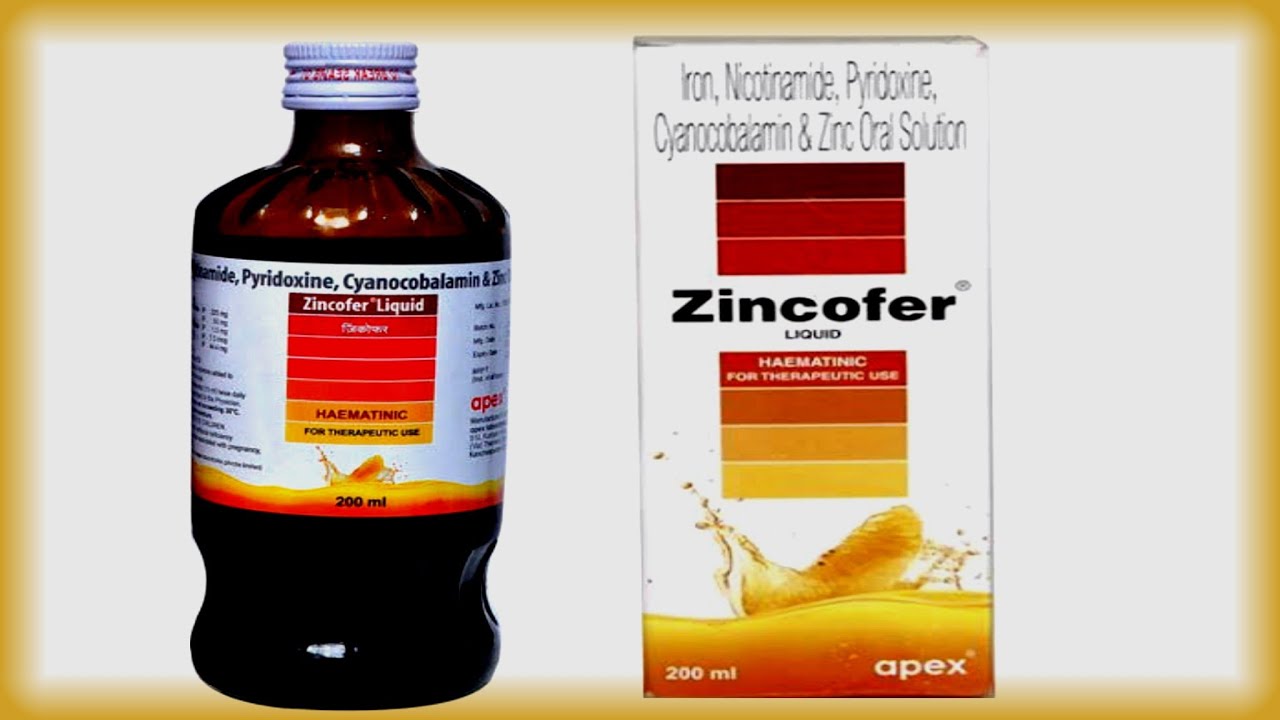Zincofer Syrup Benifit & Composition + All Details - Iron,Nicotinamide ...