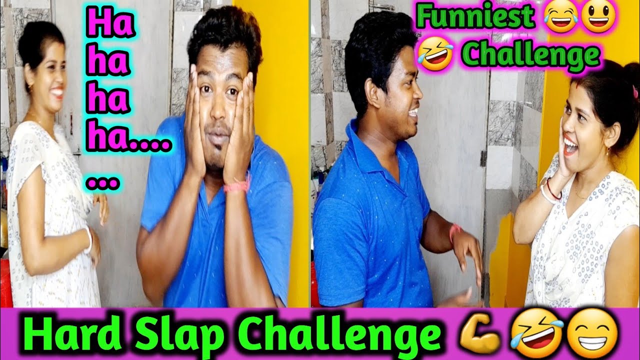 Hard Slap Challenge 😜💪🤣 In India।। Most Funny🤣 Challenge।।Couple ...