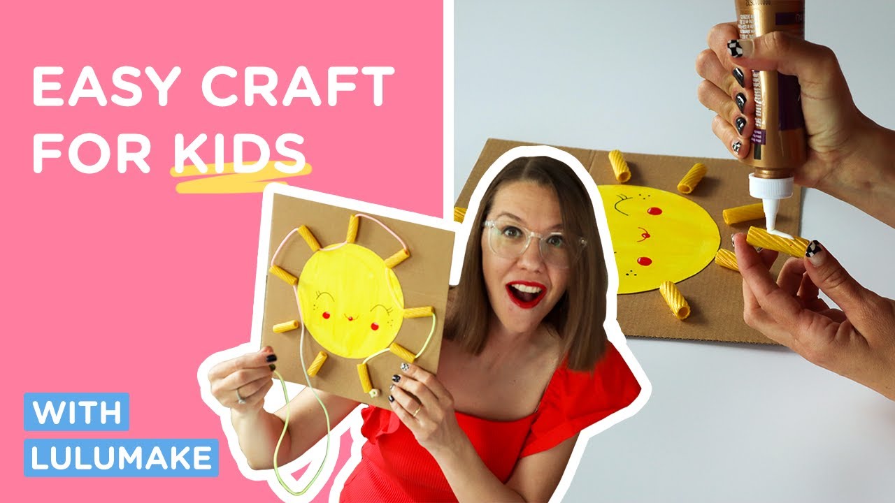 Practice Fine Motor Skills with this easy pasta sun craft for kids ...