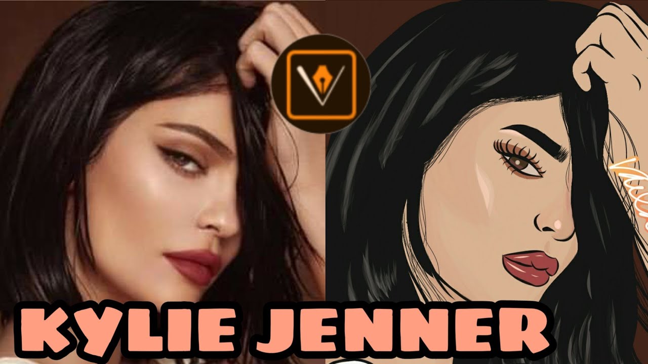 Cartoon tutorial on Adobe Draw *timelapse* Kylie Jenner Fan Art - YouTube