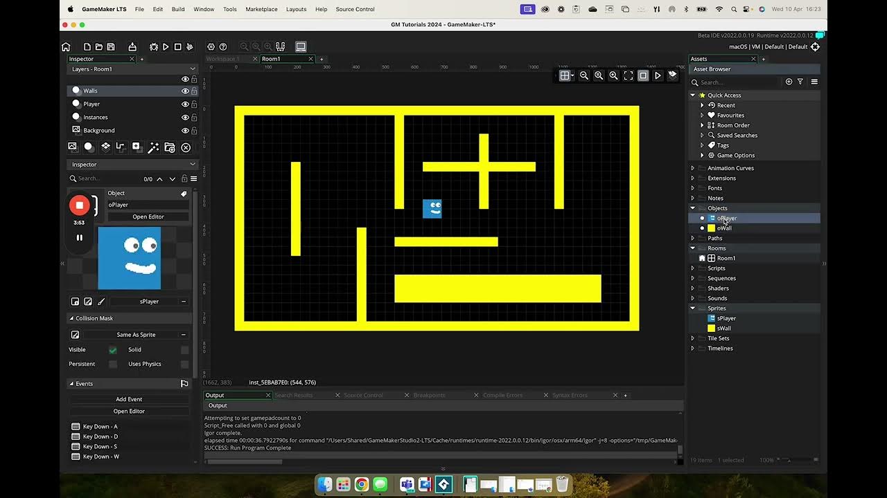 GameMaker Studio 2 - Create basic collisions with a wall / maze - Drag ...