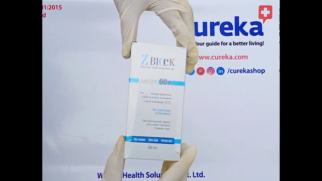 Z Block Sunscreen Unboxing Video | 25% Zinc Oxide Sunscreen Gel SPF 50 ...