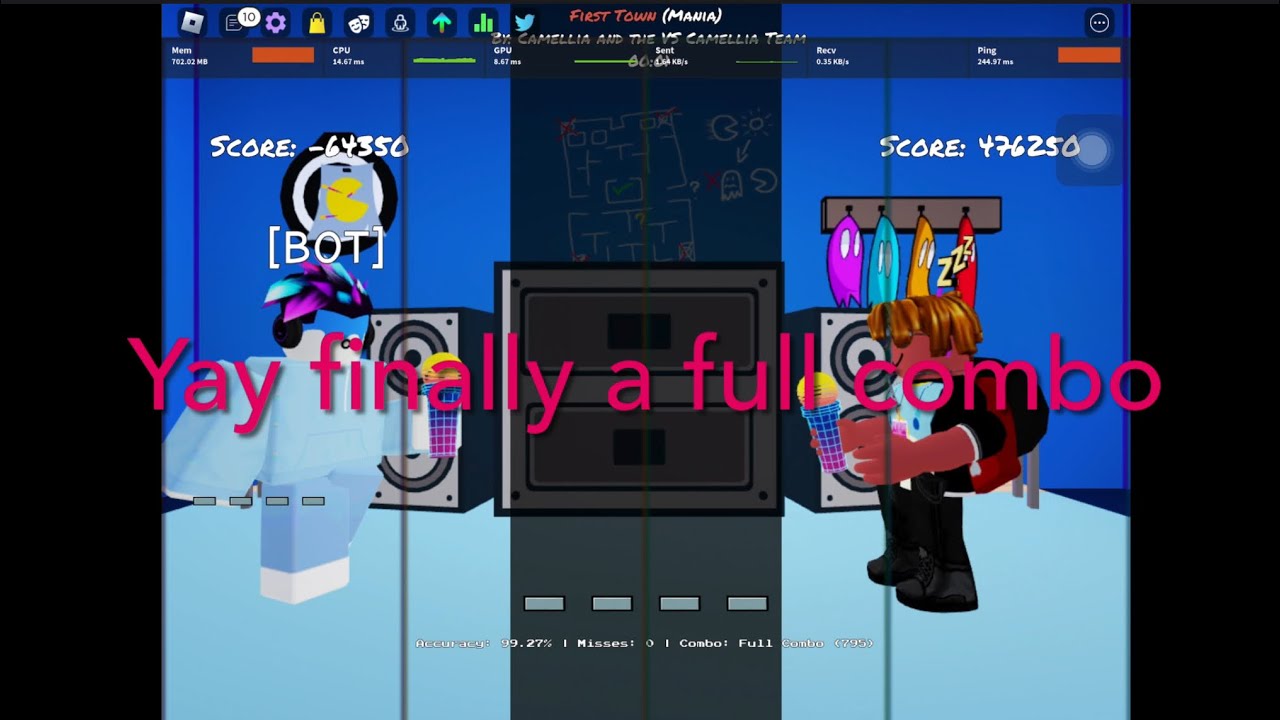 Roblox funky friday finally first town(right side the easier side)full ...