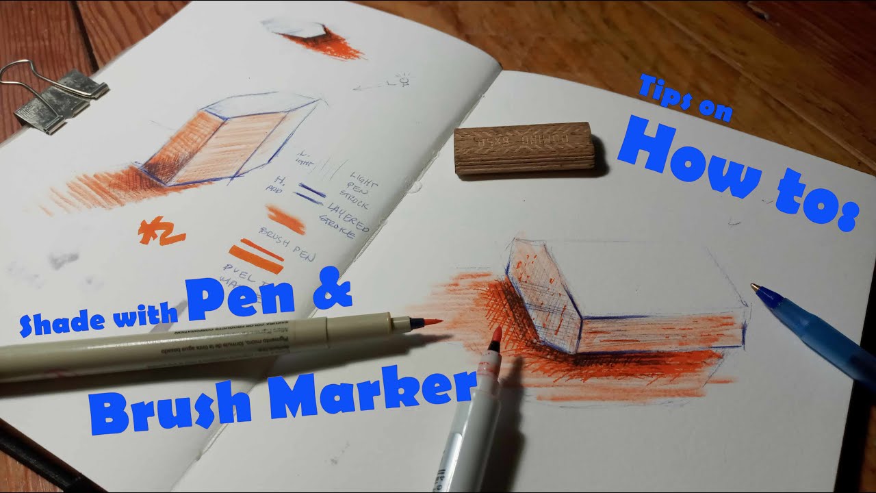 How to Shade using Pen and 2 Marker - YouTube