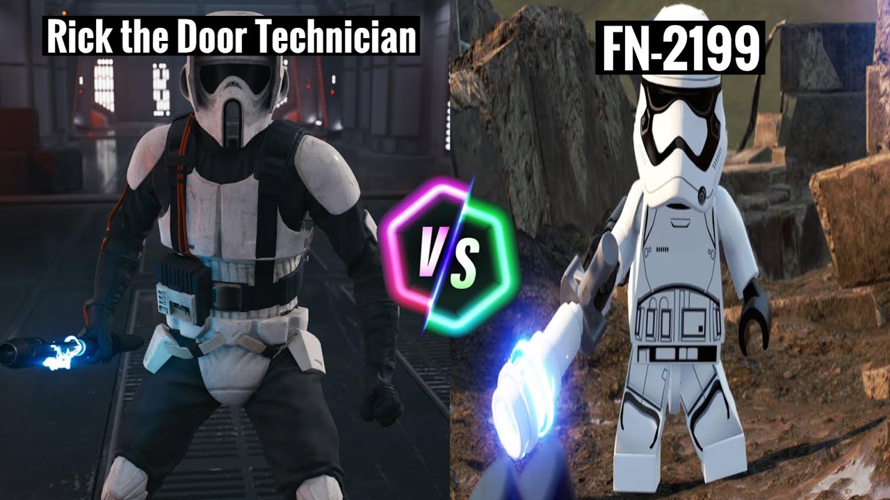Lego Star Wars: TFA - Rick The Door Technician Vs FN-2199 - YouTube
