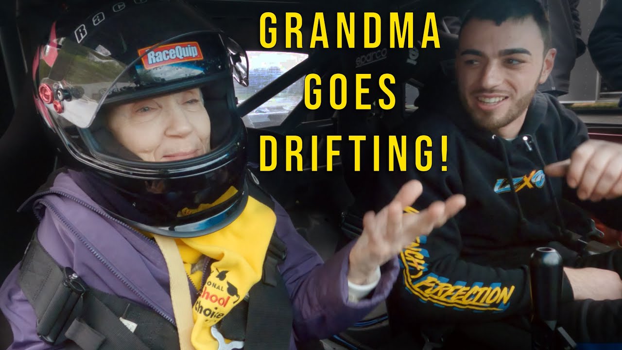 I take my 80 year old grandma drifting in a 600hp pro car (Priceless ...