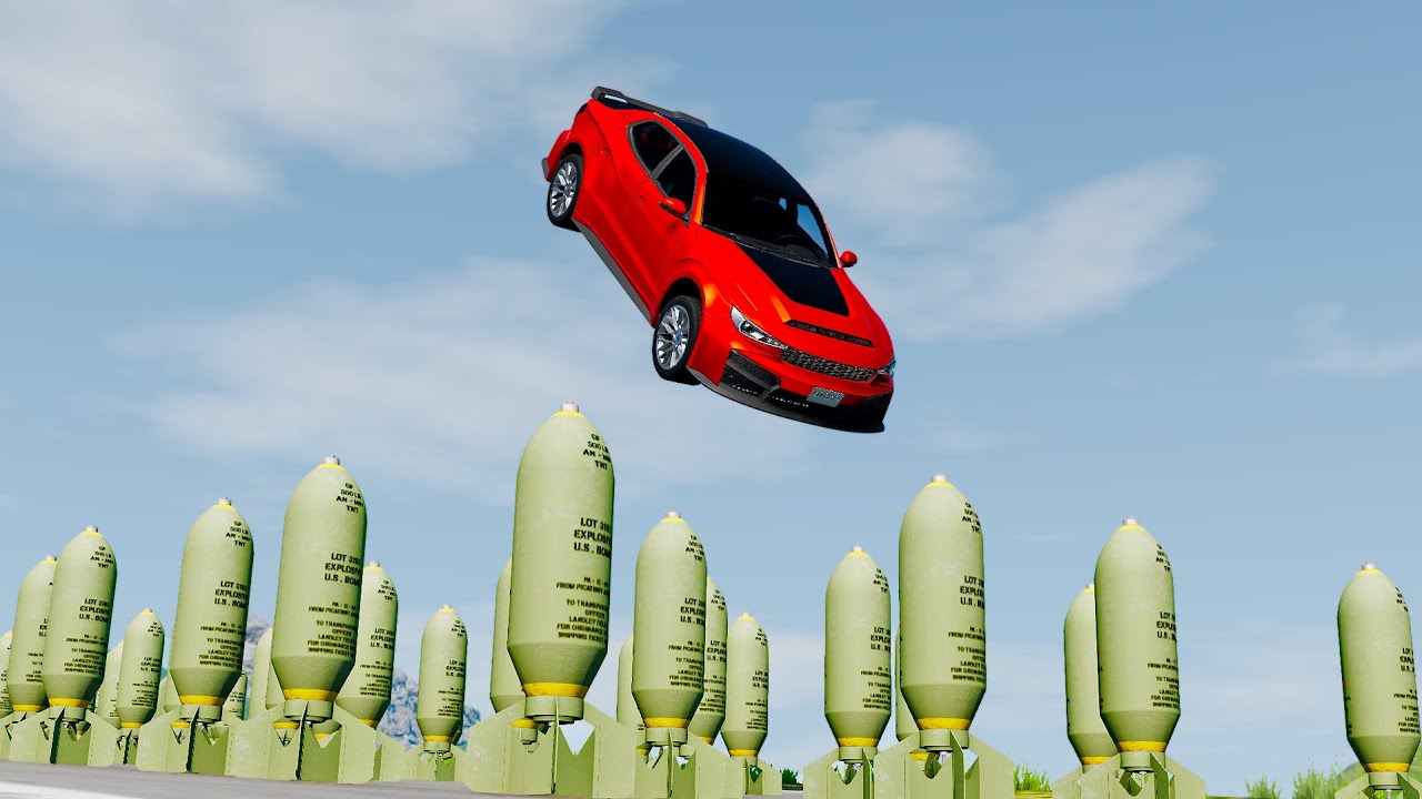 CARS VS NUCLEAR BOMBS #2 | BeamNG DRIVE - YouTube